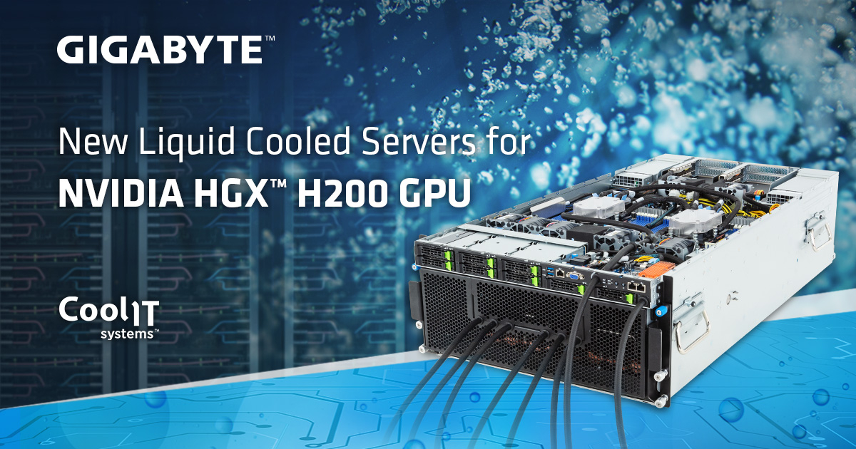 Gigabyte представила серверы с ускорителями NVIDIA HGX H200 и СЖО / ServerNews