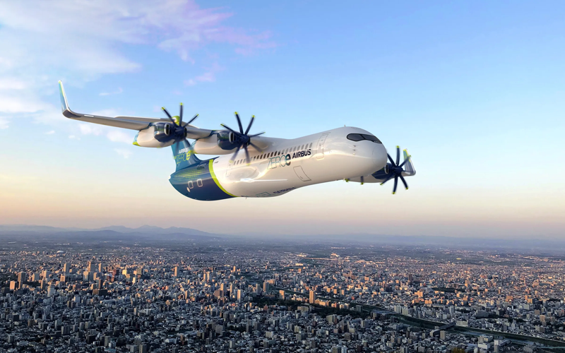 Эколайнеры Airbus получат сверхпроводящие электродвигатели и водородные ...
