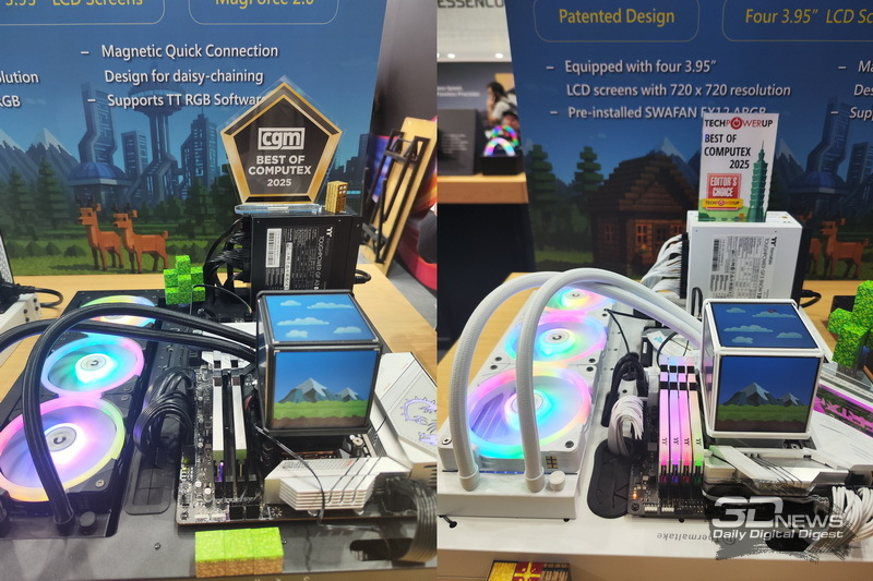 Thermaltake представила СЖО MINECUBE 360 Ultra ARGB с четырьмя экранами и другие новинки