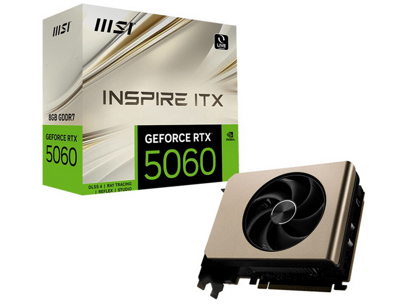 MSI представила очень компактную GeForce RTX 5060 8G Inspire ITX — у ...