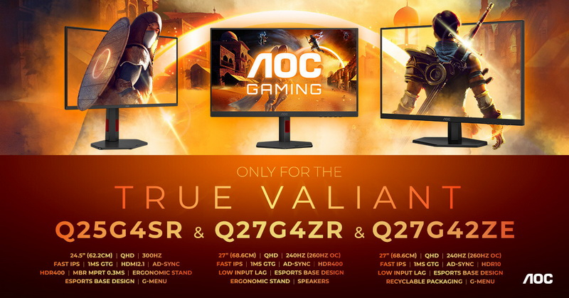 AOC introduced the three G4 and G42 available gaming monitors with QHD ...