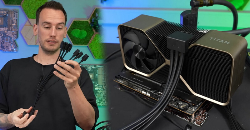 Блогер показал прототип RTX Titan Ada с монструозным переходником для ...