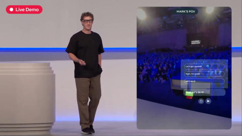 Meta's smart glasses fail during live demonstration at Meta Connect ...